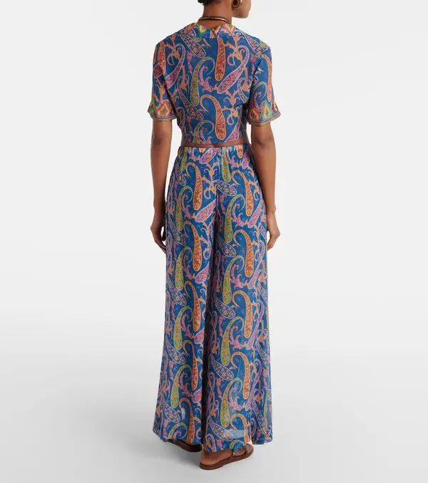 Etro Paisley Wide-leg Pants