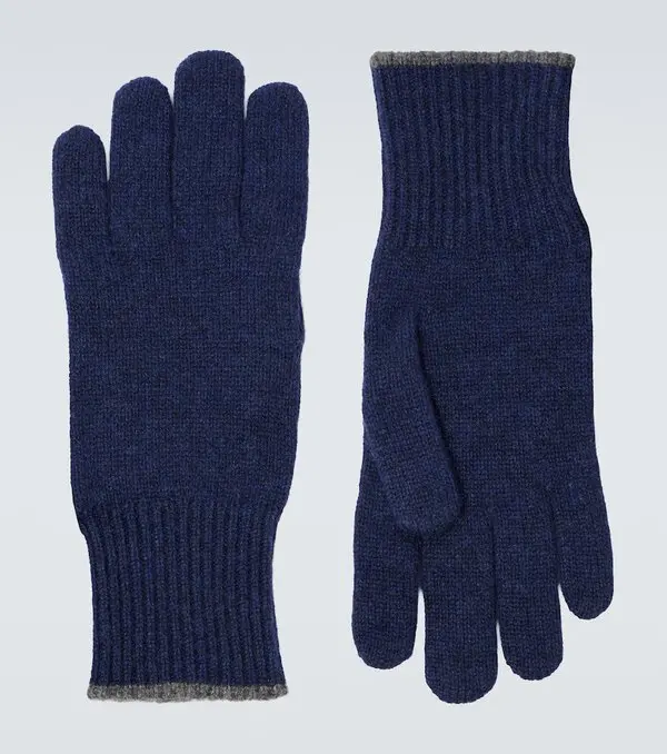 Brunello Cucinelli Cashmere Gloves - Blue