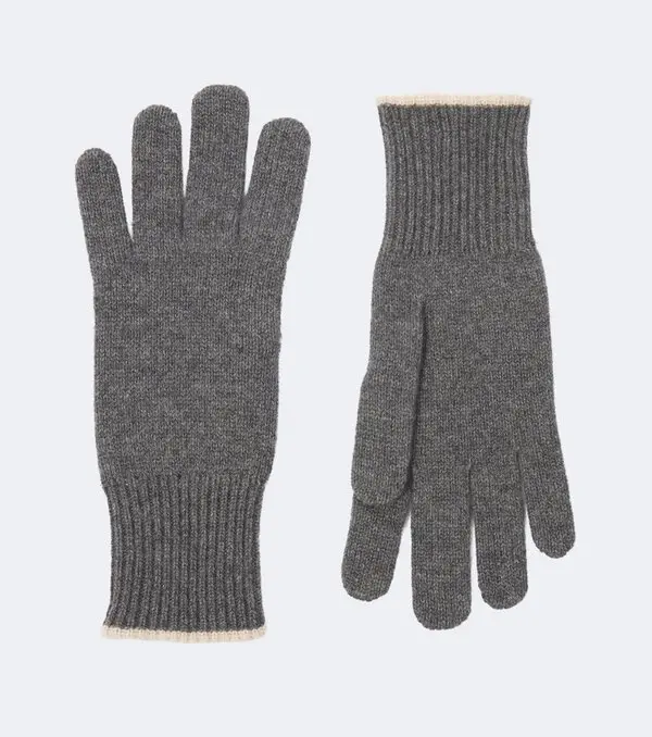 Brunello Cucinelli Cashmere Gloves - Grey