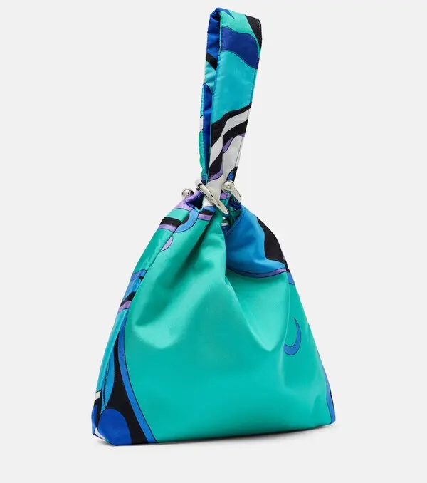 Emilio Pucci Emilio Orchidee Silk Top-handle Bag - Blue