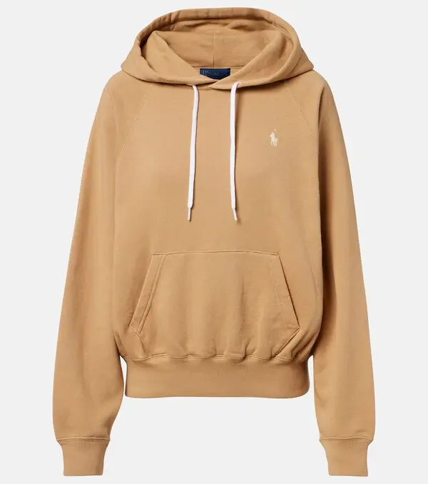 Polo Ralph Lauren Cotton-blend Jersey Hoodie - Beige