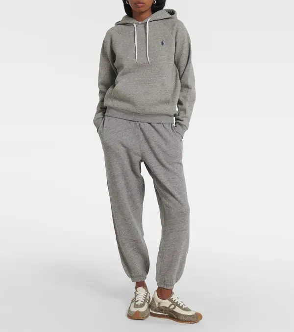 Polo Ralph Lauren Cotton-blend Jersey Hoodie - Grey