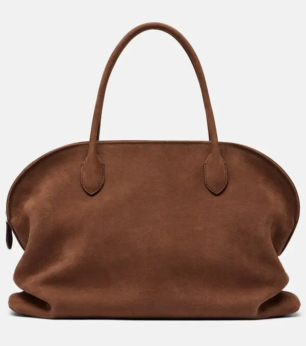 THE ROW Agnes Leather Tote Bag - Brown