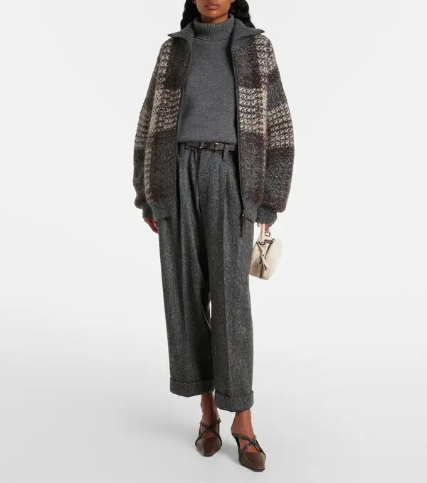 Brunello Cucinelli Monili Cashmere Turtleneck Sweater
