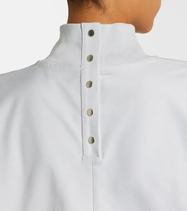 Alaïa Cropped Cotton Jersey T-shirt