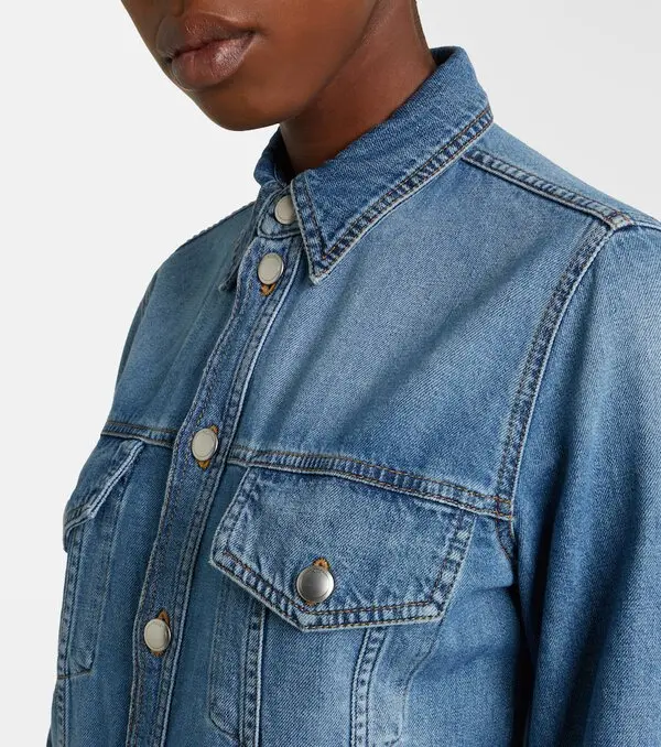 TOD'S Denim Button-down Shirt