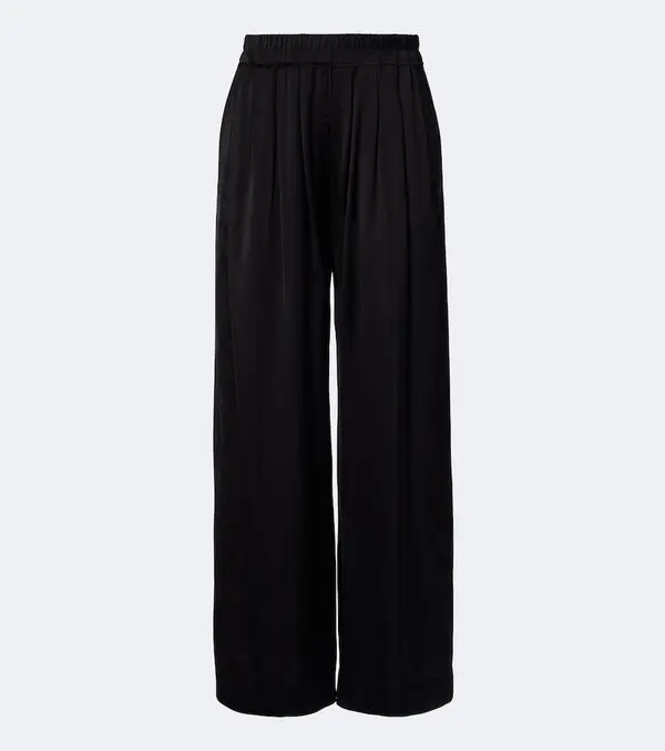 Isabel Marant Étoile Nolia Satin Wide-leg Pants - Black