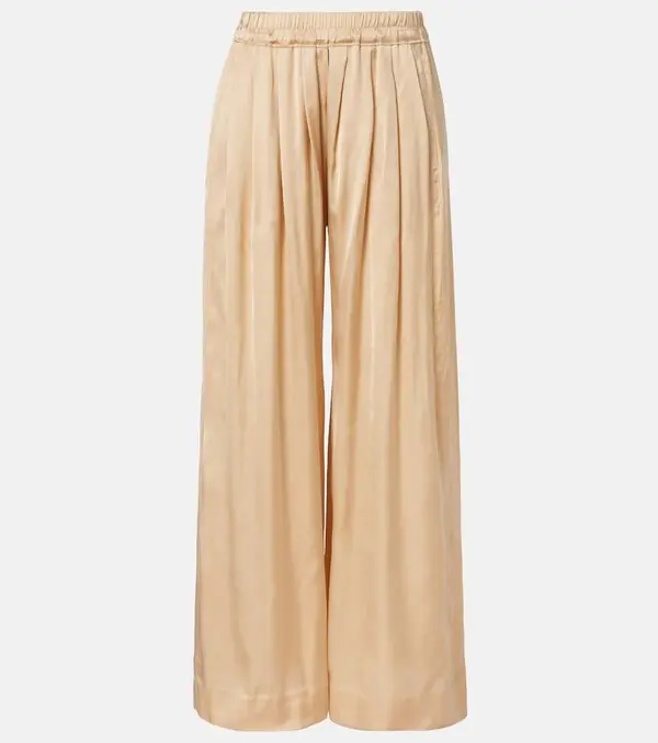 Isabel Marant Étoile Nolia Satin Wide-leg Pants - Gold
