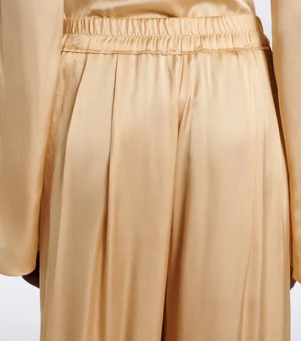 Isabel Marant Étoile Nolia Satin Wide-leg Pants - Gold