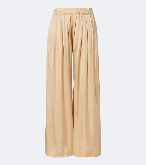 Isabel Marant Étoile Nolia Satin Wide-leg Pants - Gold