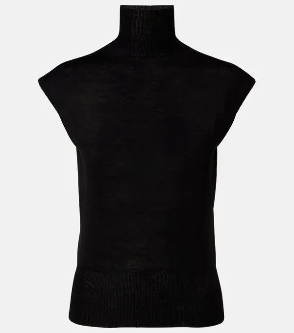 Rick Owens Virgin Wool Turtleneck Top