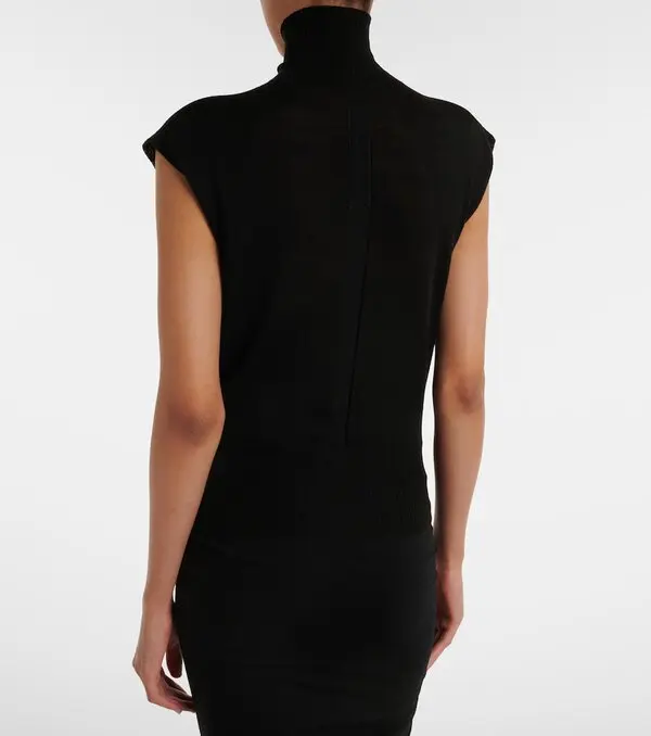 Rick Owens Virgin Wool Turtleneck Top