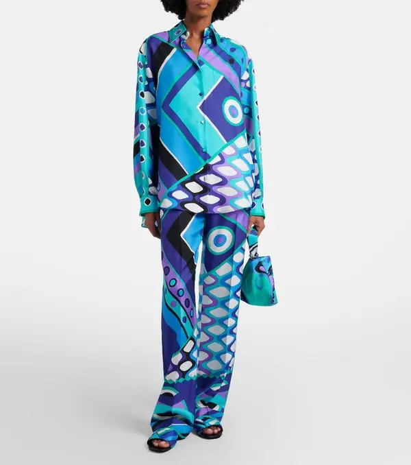 Emilio Pucci Vivara Silk Twill Shirt