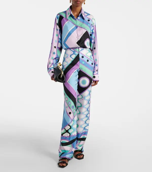 Emilio Pucci Vivara Silk Twill Shirt - Multicoloured