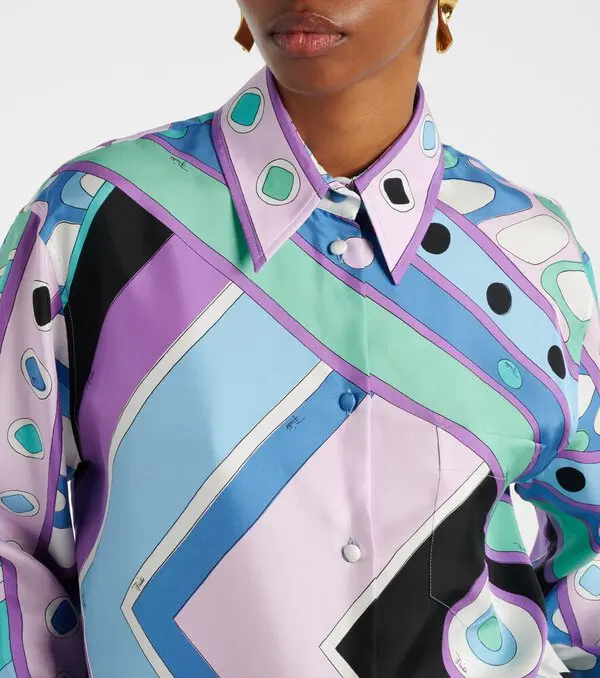 Emilio Pucci Vivara Silk Twill Shirt - Multicoloured