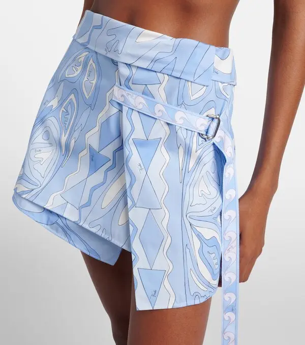 Emilio Pucci Printed Cotton Wrap Skirt