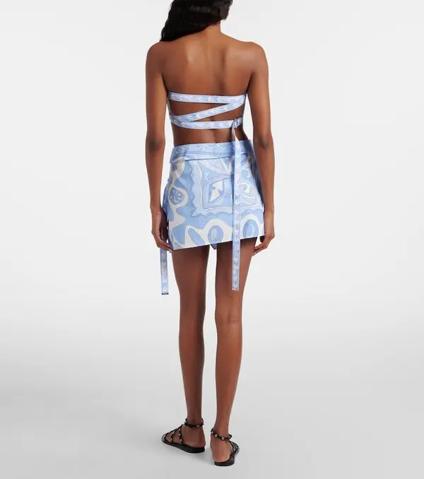Emilio Pucci Printed Cotton Wrap Skirt