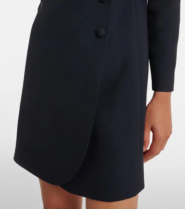 Valentino Garavani Crepe Couture Tie-neck Minidress
