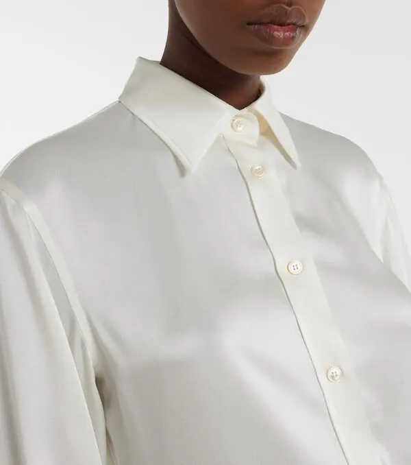 Stella McCartney Peplum Satin Shirt - White