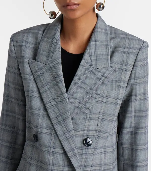 Isabel Marant Étoile Jevima Prince Of Wales Check Wool-blend Blazer