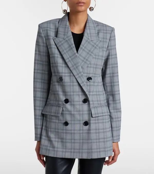 Isabel Marant Étoile Jevima Prince Of Wales Check Wool-blend Blazer