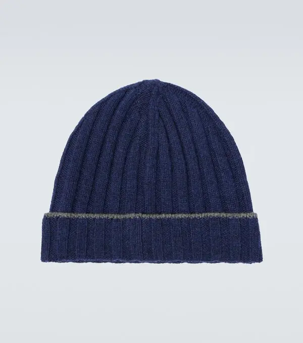Brunello Cucinelli Ribbed Beanie - Blue