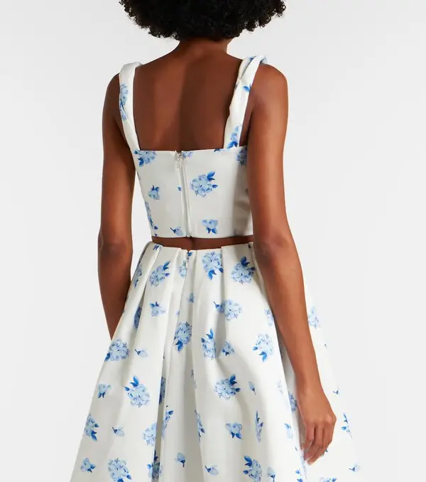 LEO LIN Lexi Floral Cotton Crop Top