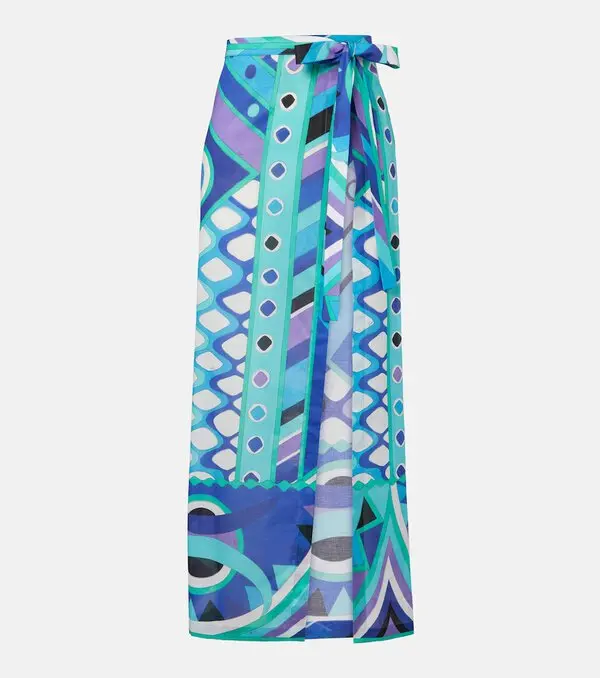 Emilio Pucci Vivara Cotton Beach Cover-up - Blue