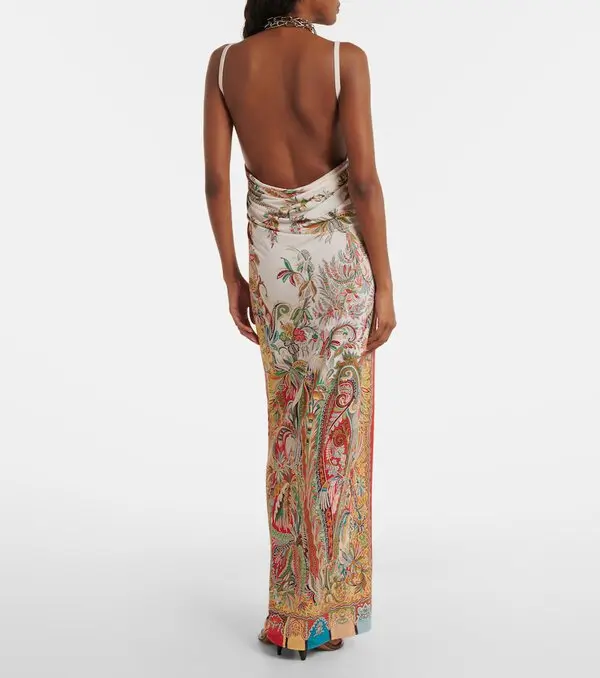 Etro Paisley Print Maxi Dress