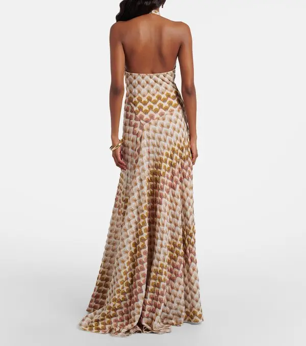 Missoni Halterneck Lamé Gown - Gold