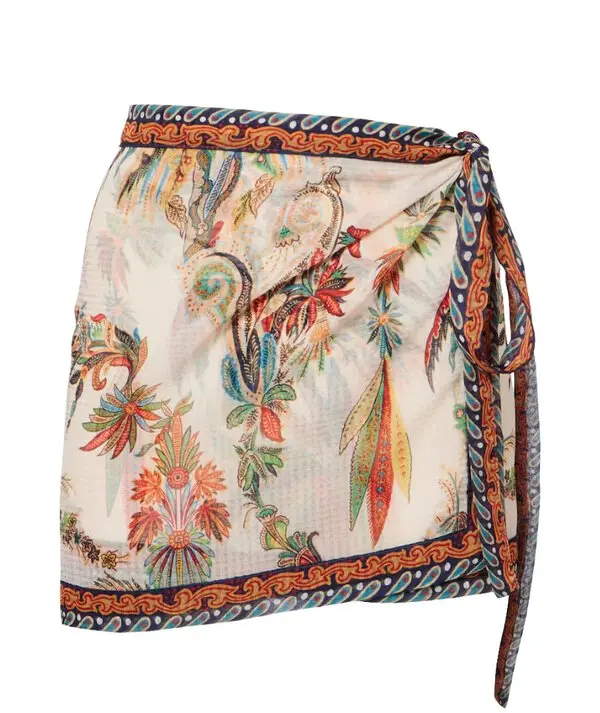 Etro Paisley Wrap Mini Skirt - Multicoloured