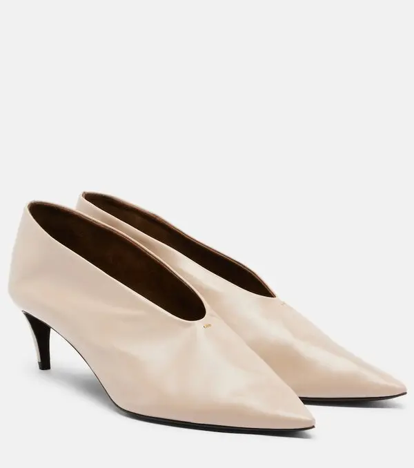Khaite Miriam Leather Pumps - Beige