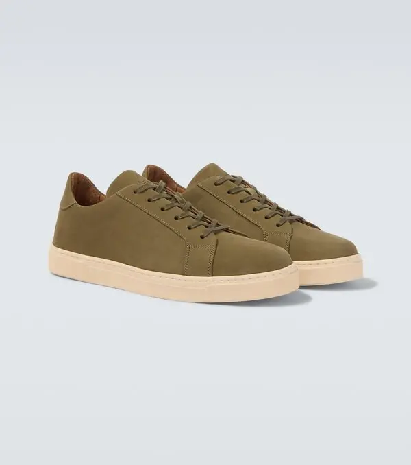 George Cleverley Jack Ii Nubuck Leather Sneakers - Green