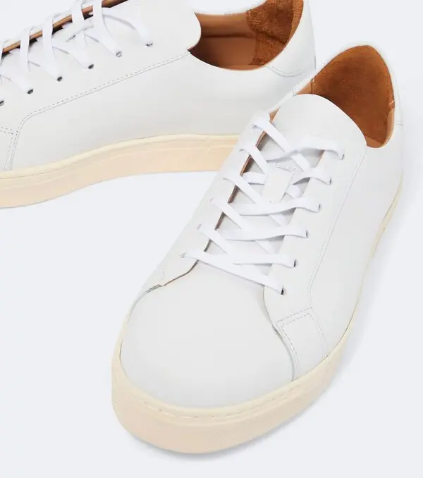 George Cleverley Jack Ii Nubuck Leather Sneakers - White