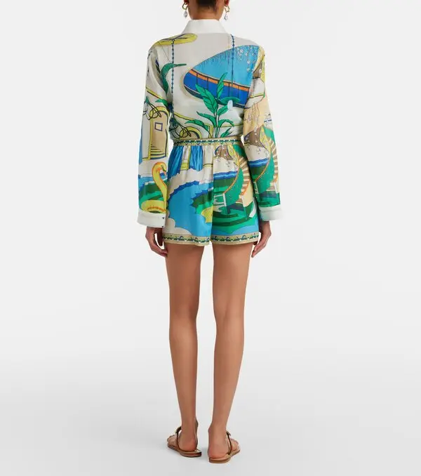 Tory Burch Printed Cotton Shorts - Multicoloured