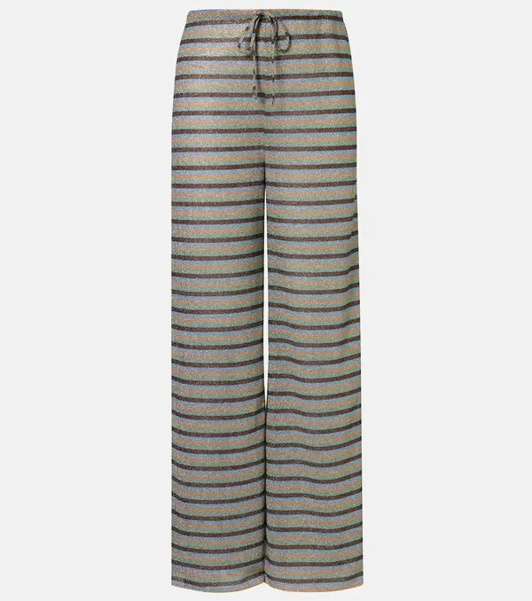 Oseree Lumiere Striped Wide-leg Pants - Multicoloured