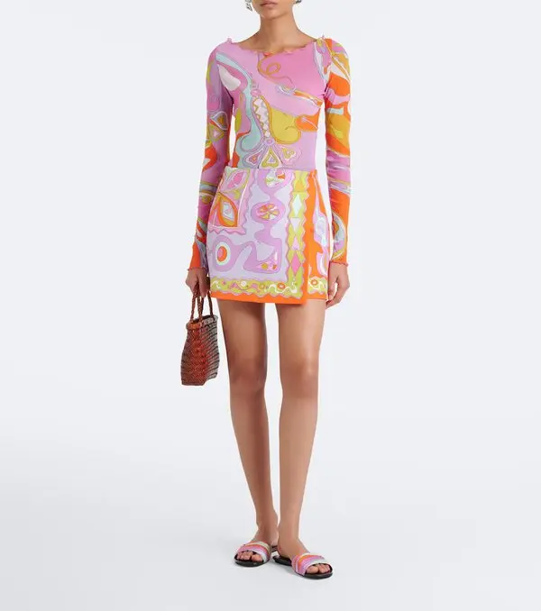Emilio Pucci Orchidee Sheer Tulle Top - Multicoloured