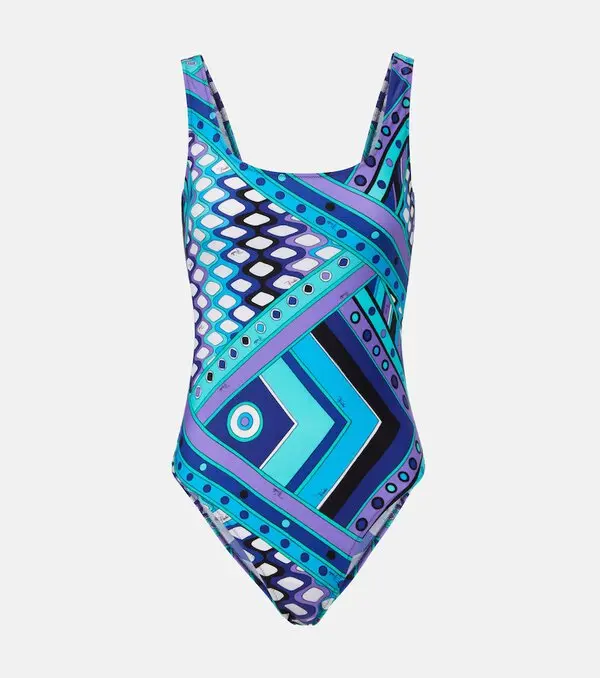 Emilio Pucci Vivara One Piece Swimsuit - Blue