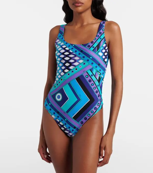 Emilio Pucci Vivara One Piece Swimsuit - Blue