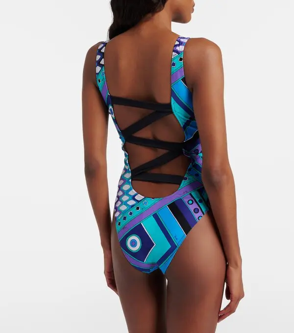 Emilio Pucci Vivara One Piece Swimsuit - Blue