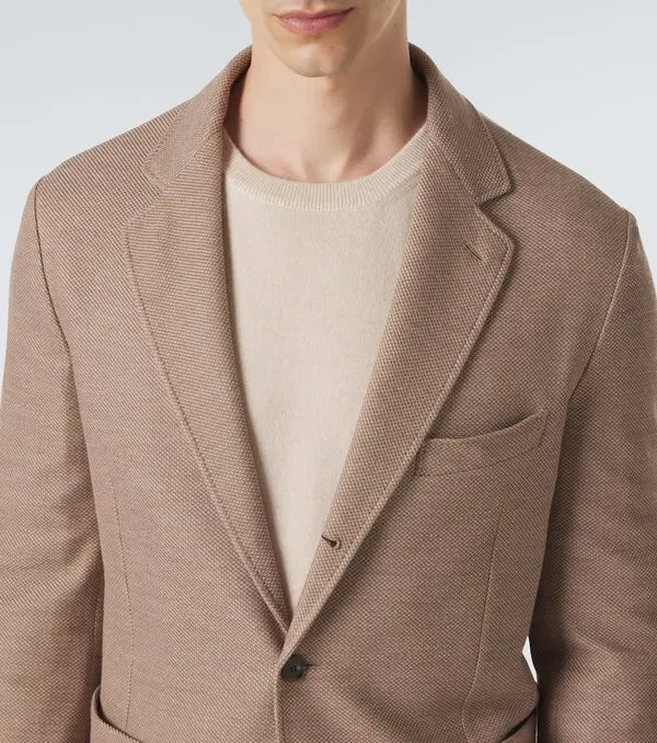 Brioni Wool And Silk Notched Lapel Blazer