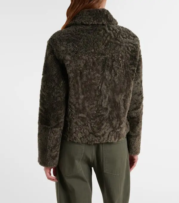 Brunello Cucinelli Cropped Double-breasted Shearling Jacket