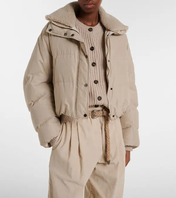 Brunello Cucinelli Shearling-trimmed Down Jacket