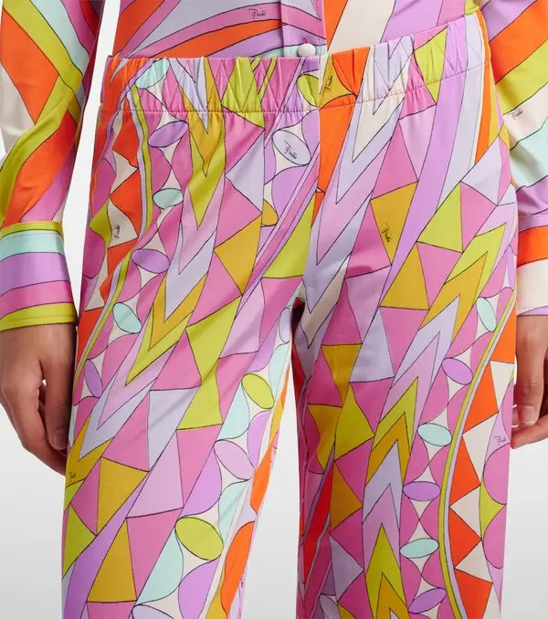 Emilio Pucci Manuba Jersey Satin Wide-leg Pants