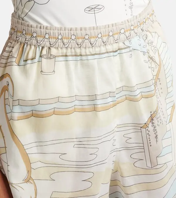 Tory Burch Printed Cotton Shorts