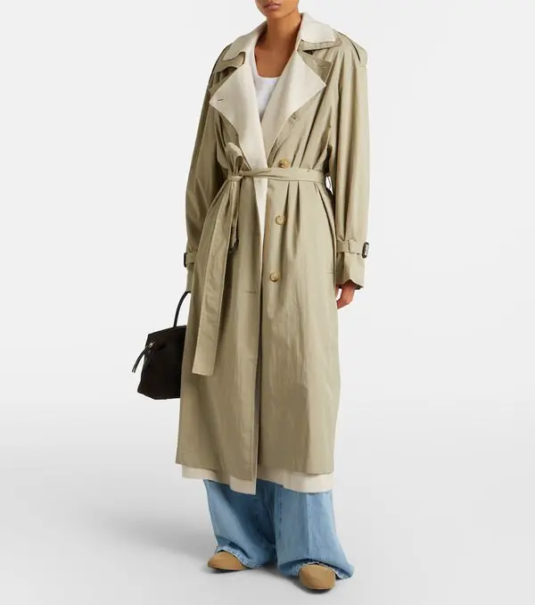 Le Monde Beryl Shearling-lined Suede Ballet Flats - Beige