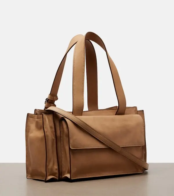 Miu Miu Utilitarian Leather Shoulder Bag