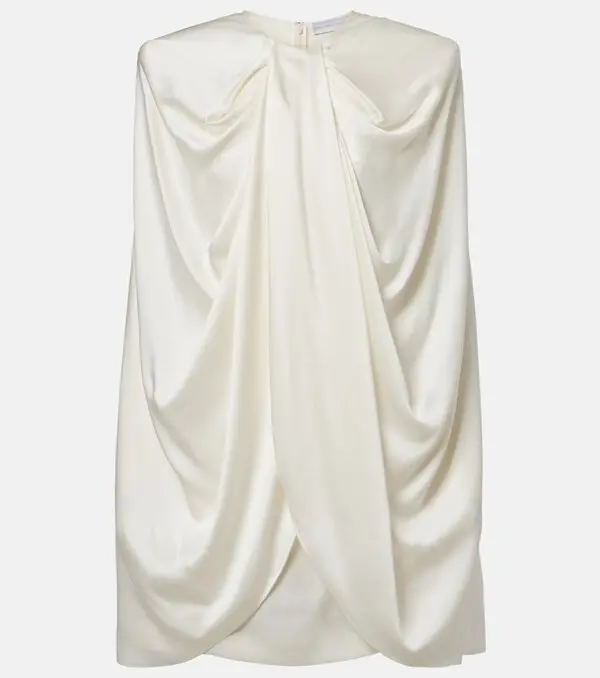 Stella McCartney Draped Cape Effect Mini Dress