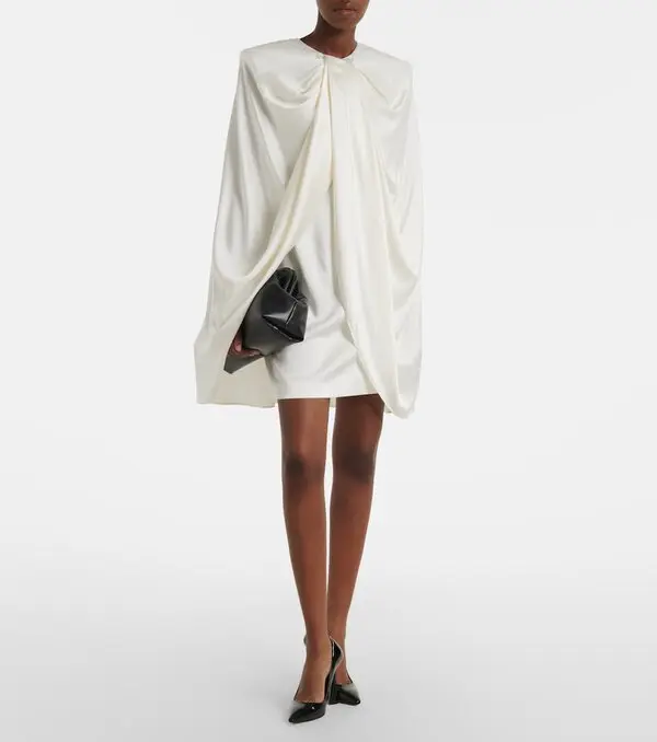 Stella McCartney Draped Cape Effect Mini Dress