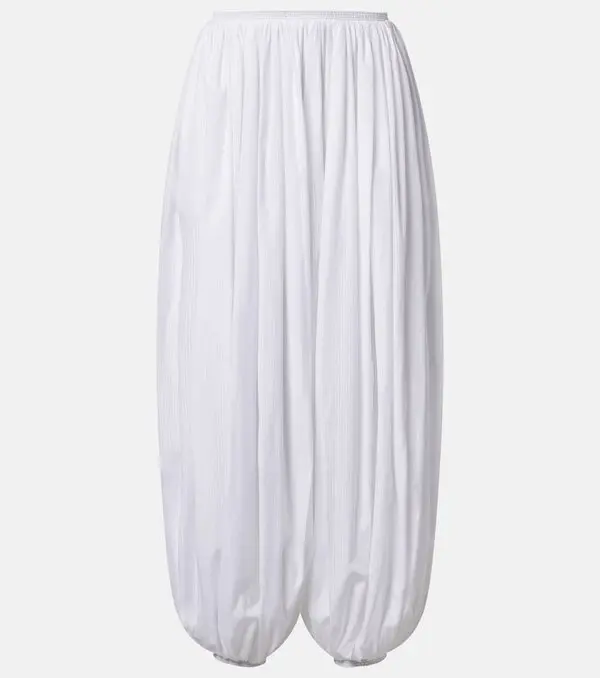 Alaïa Striped Cotton Poplin Balloon Pants